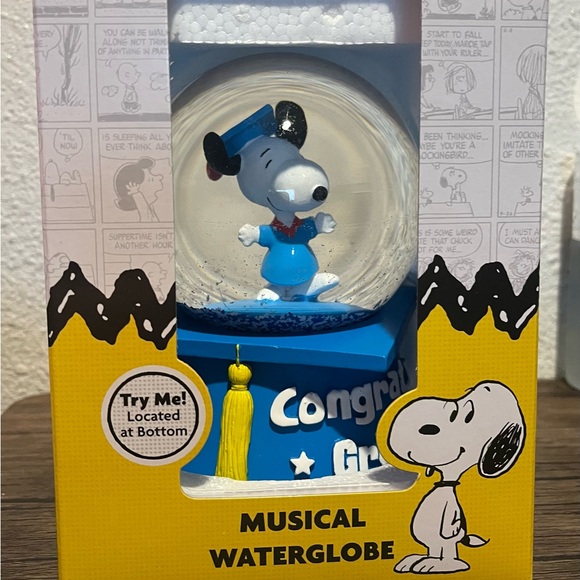 Peanuts | Other | Peanuts Snoopy Graduation Waterglobe In Blue | Poshmark
